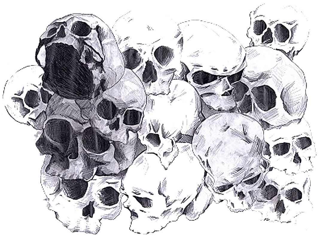 Skulls Halloween Edible 2D Fondant Birthday Cake/cupcake - Etsy