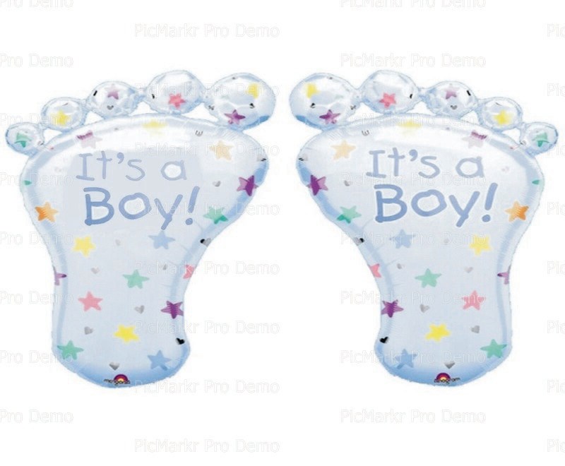 It's A Boy! Baby Feet ~ Edible 2D Fondant Birthday Cake/Cupcake Topper ...