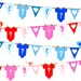 Baby Clothesline Birthday ~ Edible 2D Fondant Birthday Cake/cupcake ...