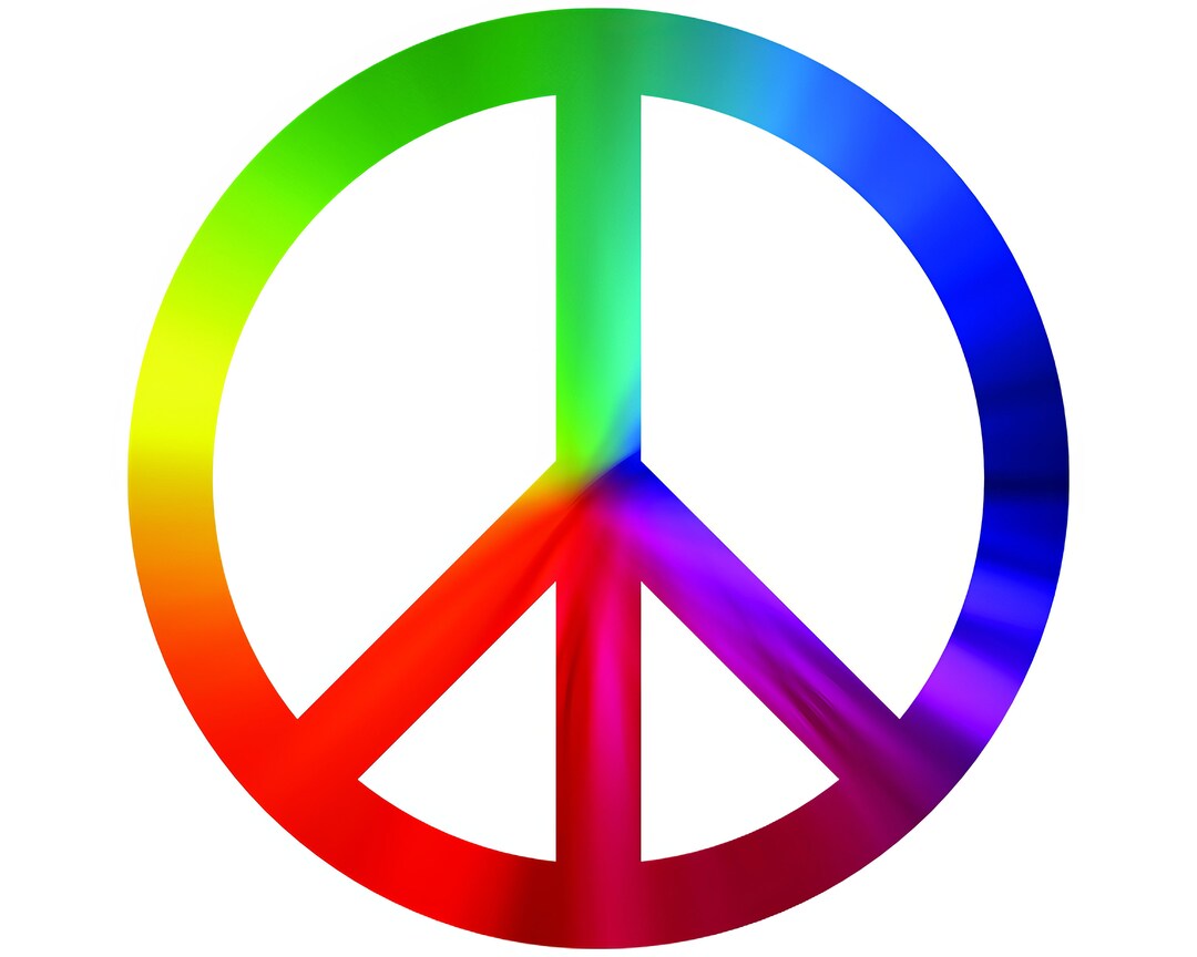 Hippie Peace Sign Birthday ~ Edible 2D Fondant Birthday Cake/cupcake ...