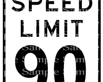 Speed Limit Cake Topper - Etsy