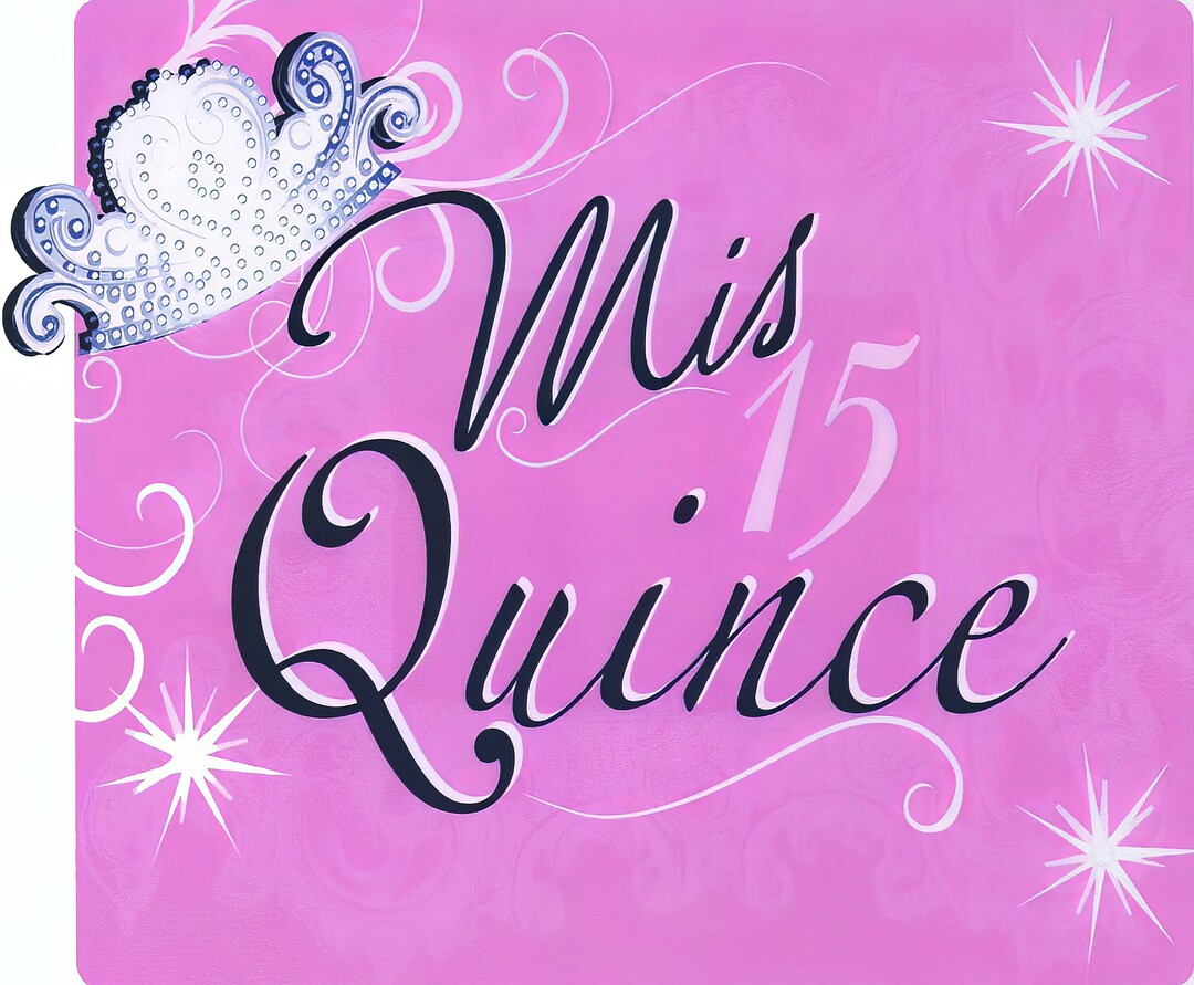 Mis Quince Quinceanera Birthday ~ Edible 2D Fondant Birthday Cake ...