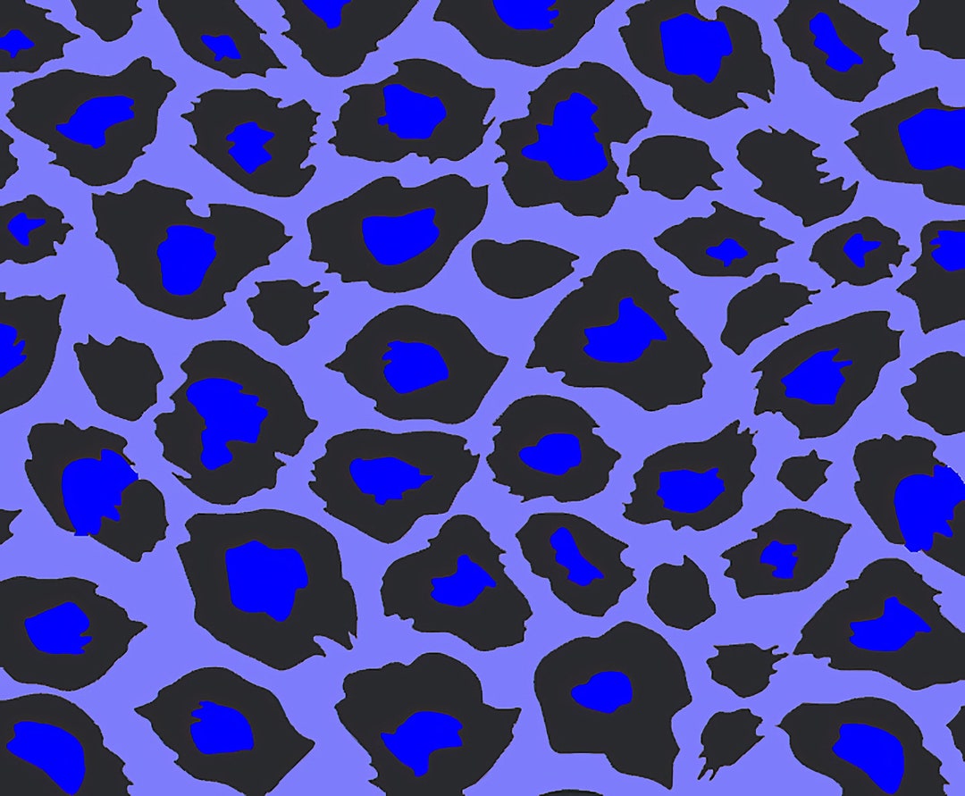 Blue & Purple Cheetah Print - Background Birthday ~ Edible 2D Fondant ...