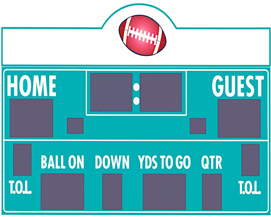 Football Scoreboard Birthday ~ Edible 2D Fondant Birthday Cake/cupcake ...