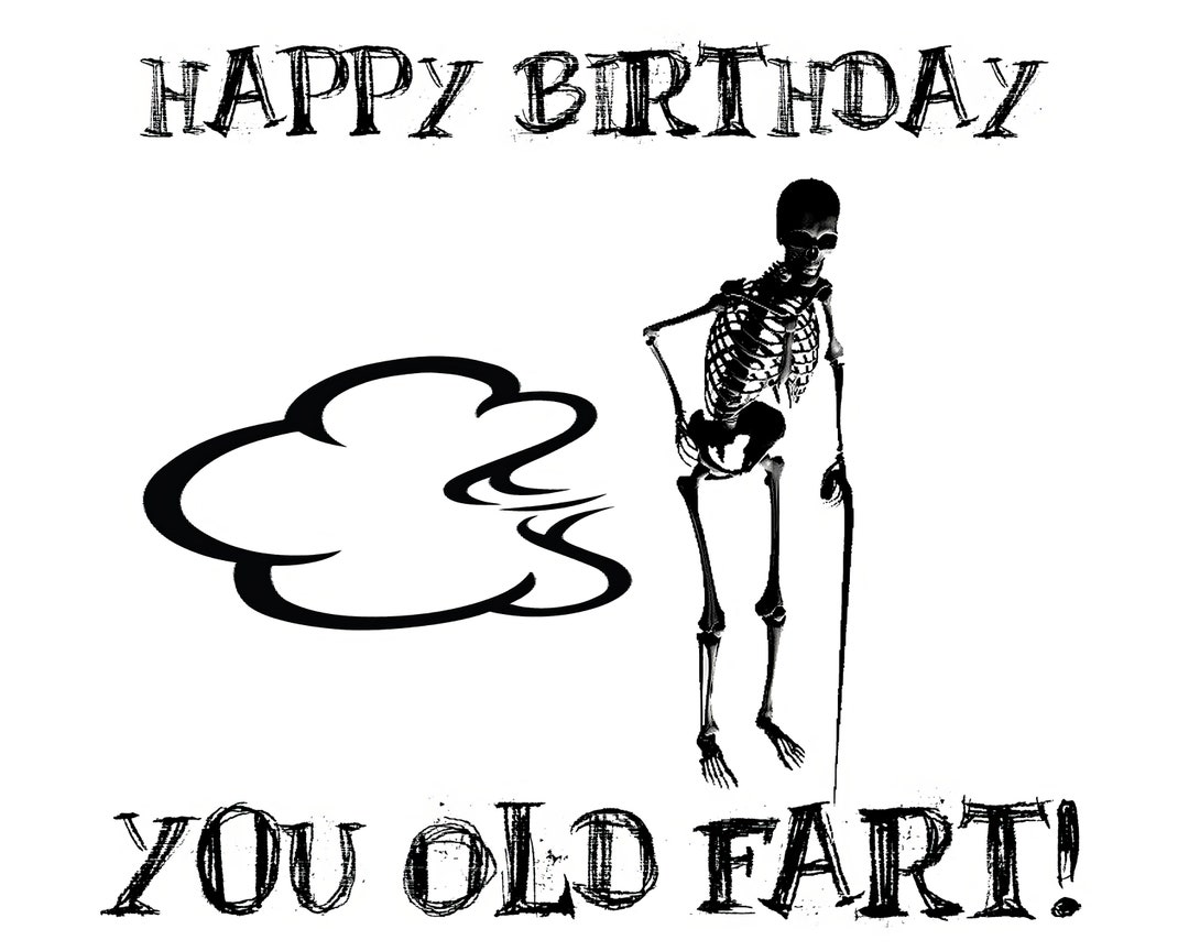 Over the Hill Old Fart Birthday ~ Edible 2D Fondant Birthday Cake ...