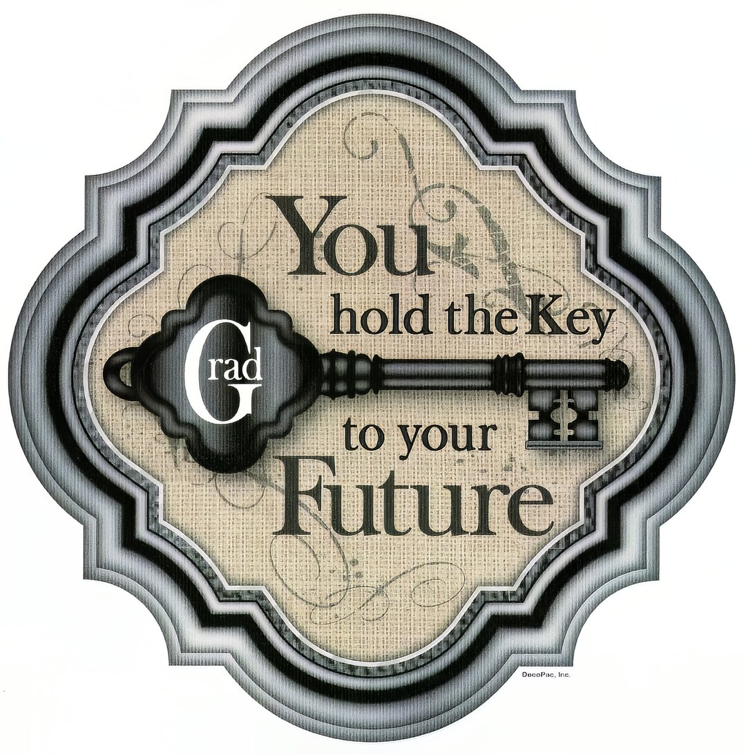 Key to the Future Graduation ~ Edible 2D Fondant Birthday Cake/cupcake ...