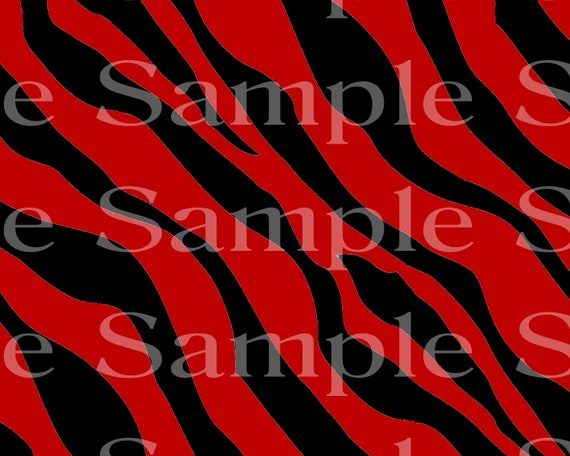 Black & Red Zebra Print Birthday Edible 2D Fondant Birthday | Etsy