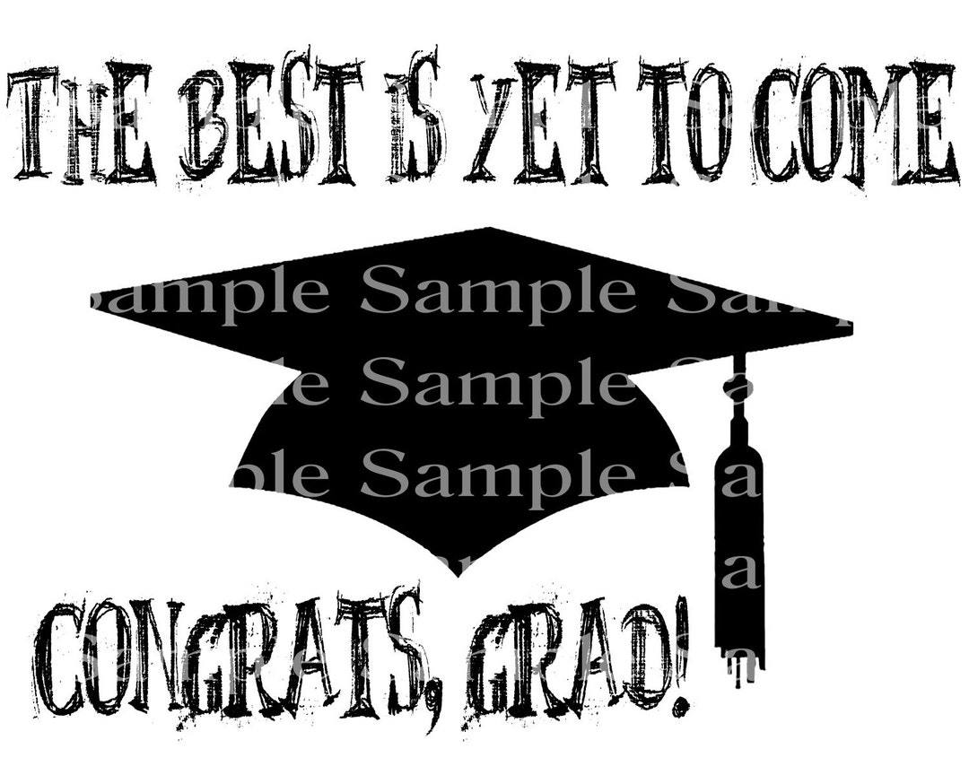 The Best is yet to Come Graduation Cap 2D Fondant Edible - Etsy