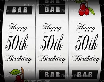 80th Birthday Las Vegas Casino Slot Machine Edible 2D | Etsy