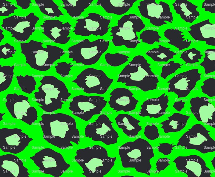 Lime Green Cheetah Print - Background Birthday ~ Edible 2D Fondant ...