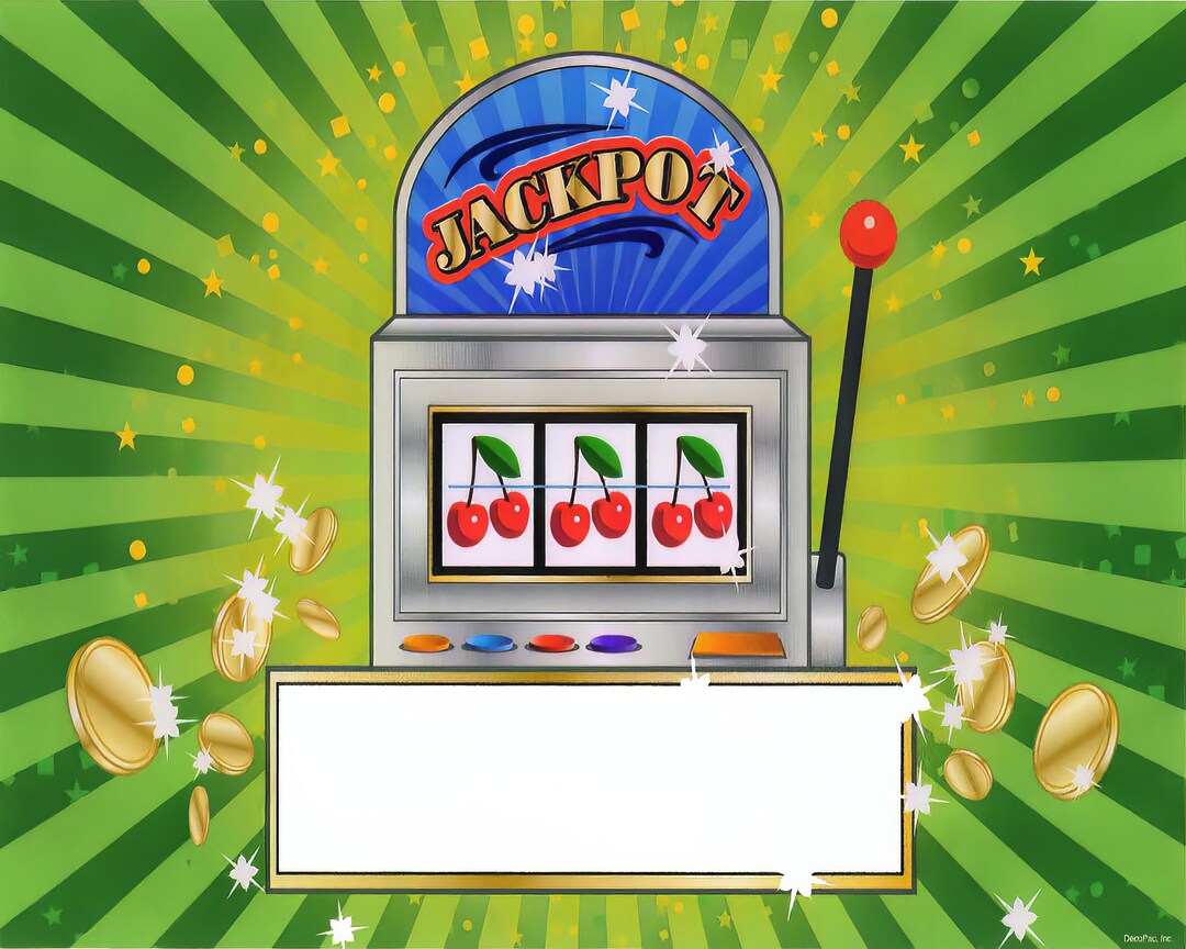 Casino Slot Machine Gambling Birthday ~ Edible 2D Fondant Birthday Cake ...