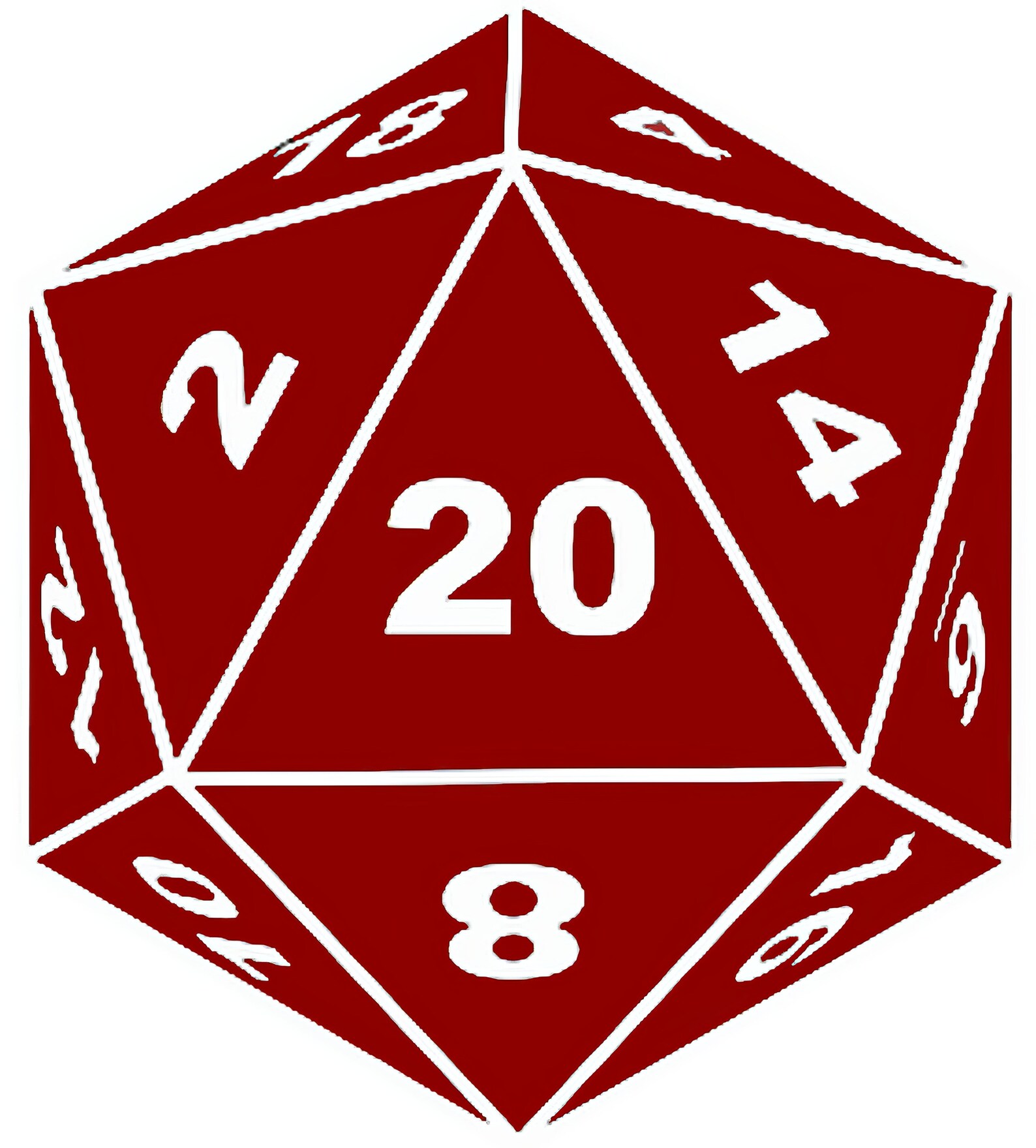 Dark Red D20 Dice Birthday ~ Edible 2D Fondant Birthday Cake/cupcake ...