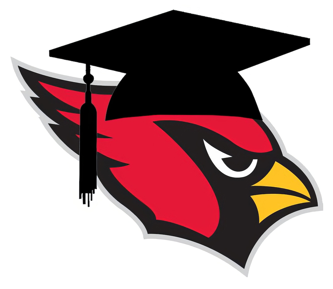 Cardinal Mascot Graduation Cap ~ Edible 2D Fondant Birthday Cake ...