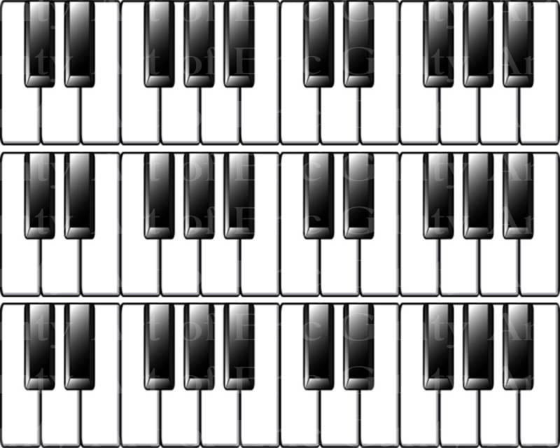 Piano Keyboard Music Band Birthday ~ Edible 2D Fondant Birthday Cake ...