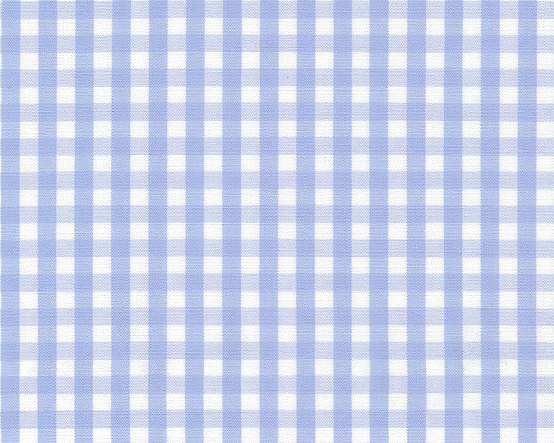 Baby Blue Gingham Checker Print Birthday - Edible 2D Fondant Cake ...