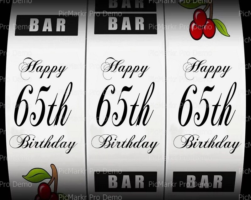 65th Birthday Casino Slot Machine Edible 2D Fondant Birthday | Etsy