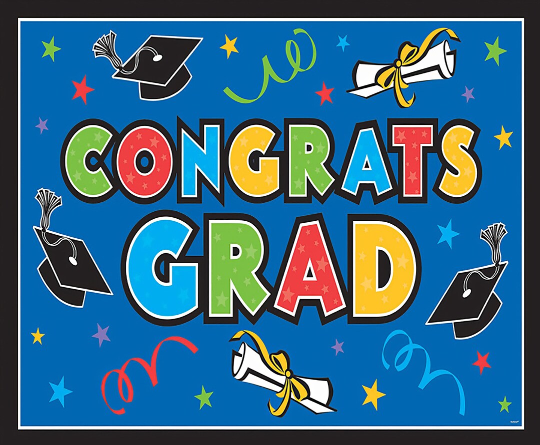 Congrats Grad ~ Edible 2D Fondant Birthday Cake/cupcake Topper ~ D5926 ...