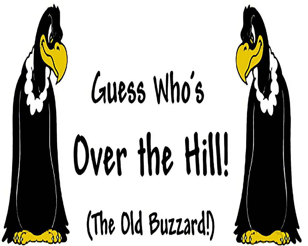 Over the Hill Buzzards Birthday ~ Edible 2D Fondant Birthday Cake ...