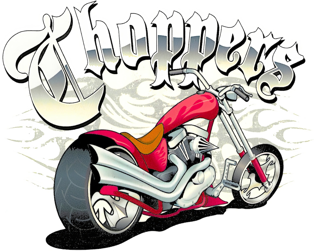 Motorcycle Chopper Birthday ~ Edible 2D Fondant Birthday Cake/cupcake ...