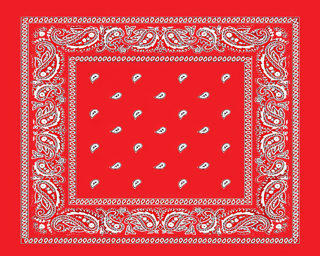 Red Paisley Bandana Birthday ~ Edible 2D Fondant Birthday Cake/cupcake ...