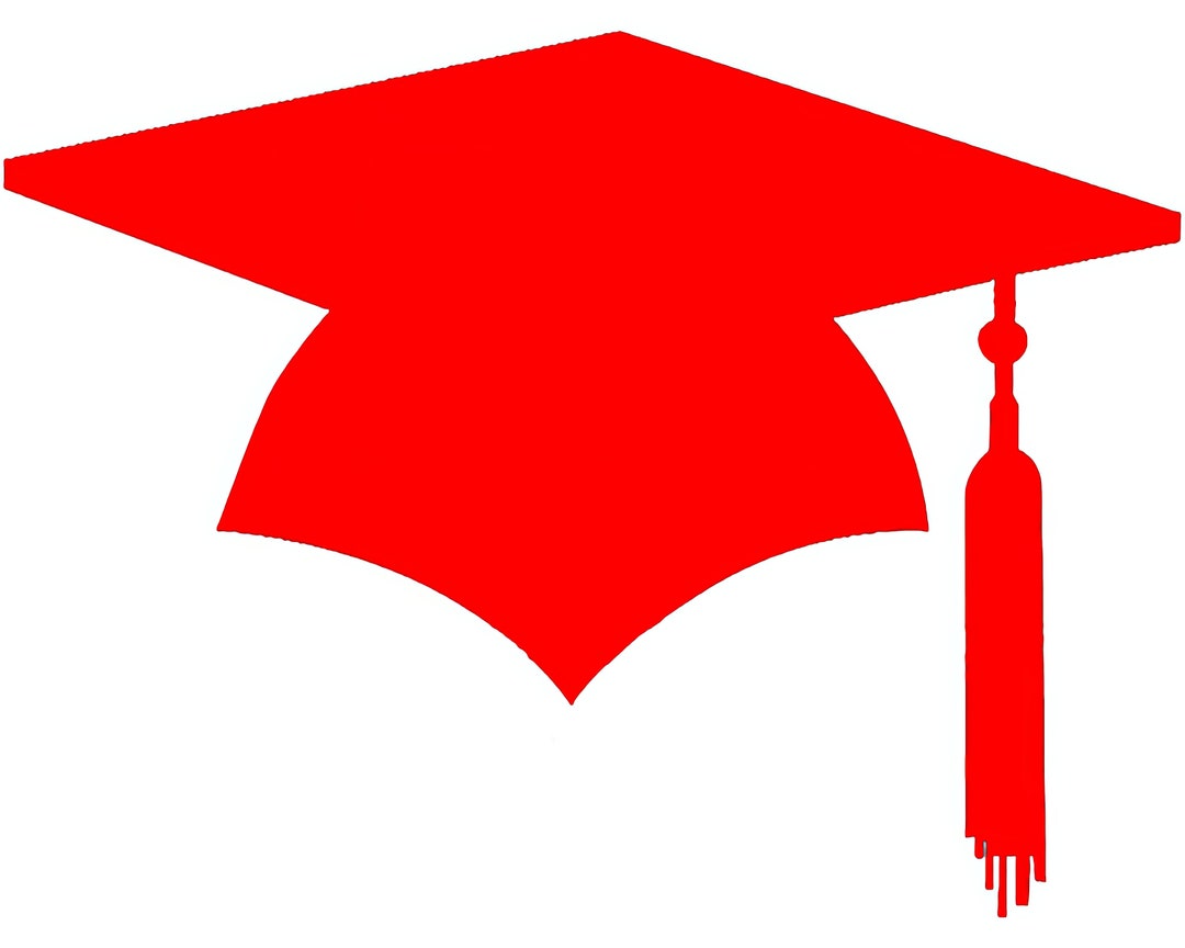 Red Graduation Cap Party ~ Edible 2D Fondant Birthday Cake/cupcake ...
