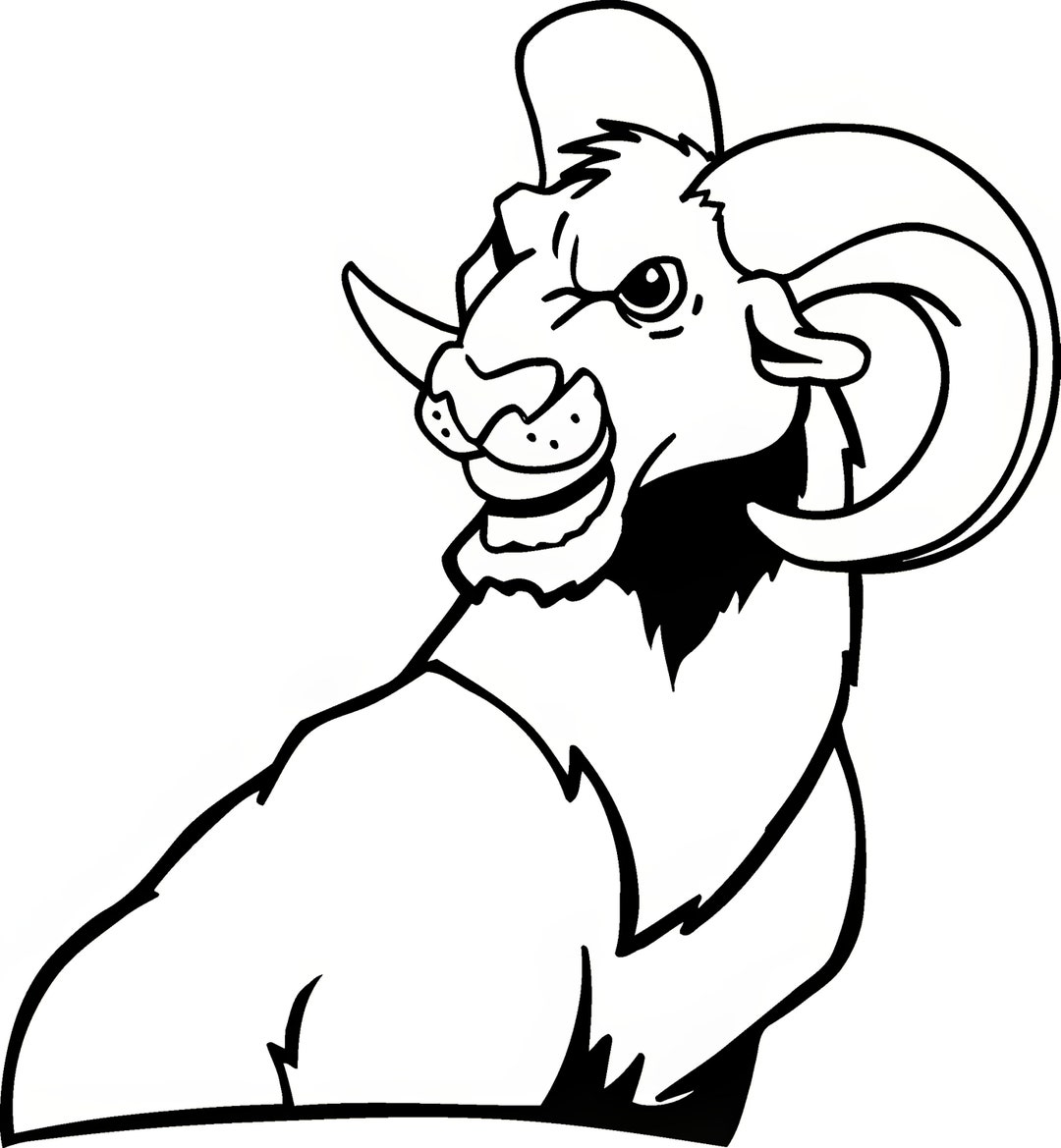 Rams Mascot Birthday ~ Edible 2D Fondant Birthday Cake/cupcake Topper ...