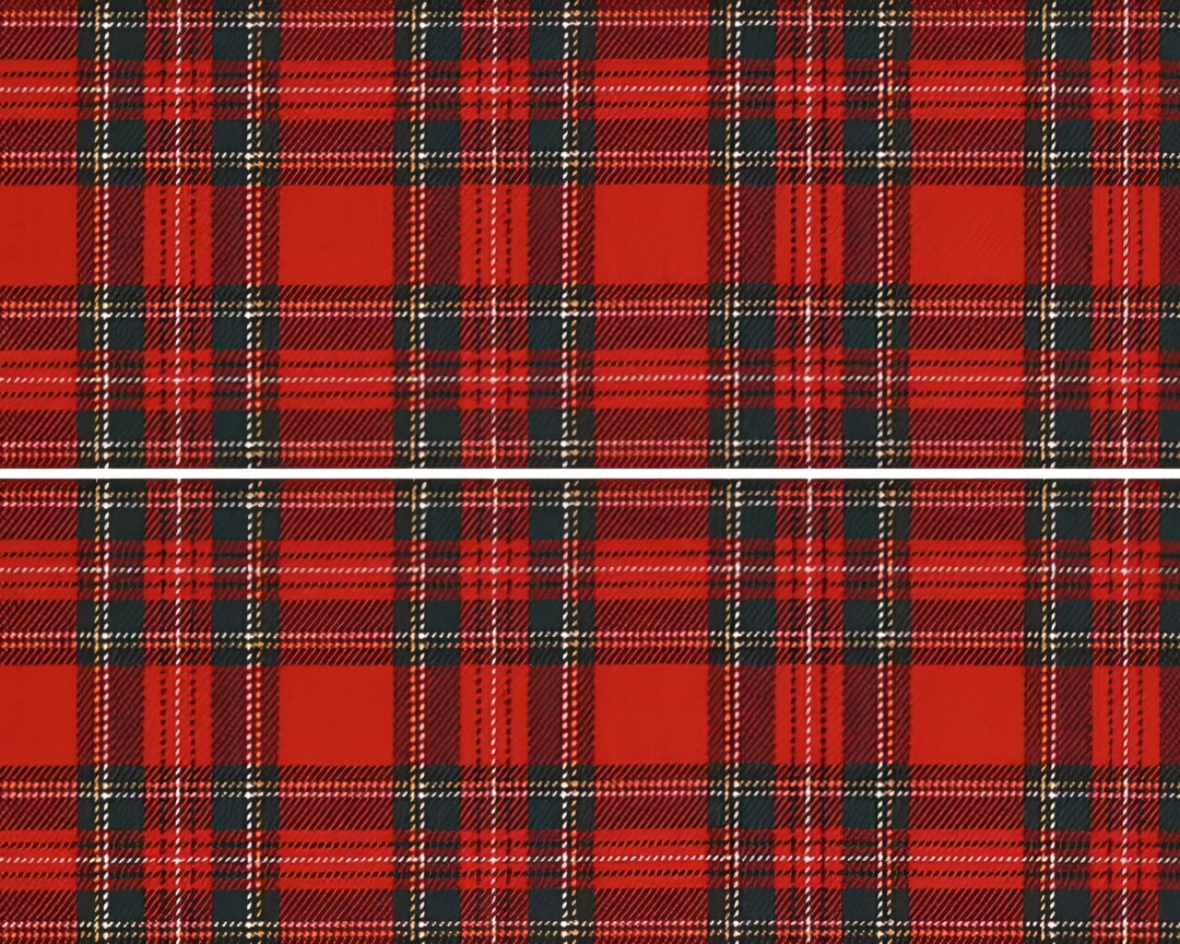 Classic Red Plaid Birthday - 2D Edible Cake Side Toppers - Decorate the ...