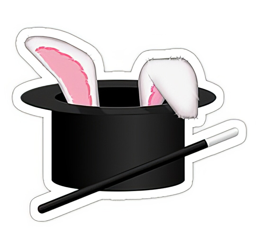 Magic Rabbit in A Hat Birthday ~ Edible 2D Fondant Birthday Cake ...