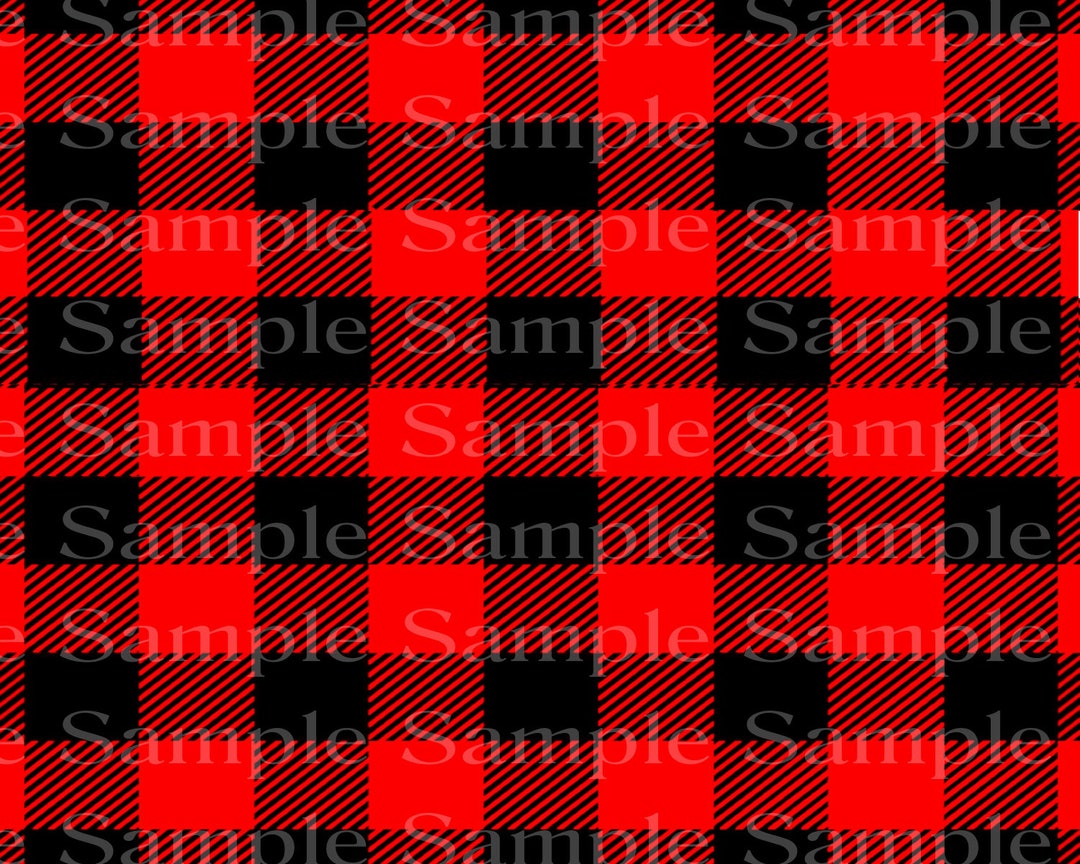 Black & Red Plaid Birthday 2D Fondant Edible Cake and - Etsy