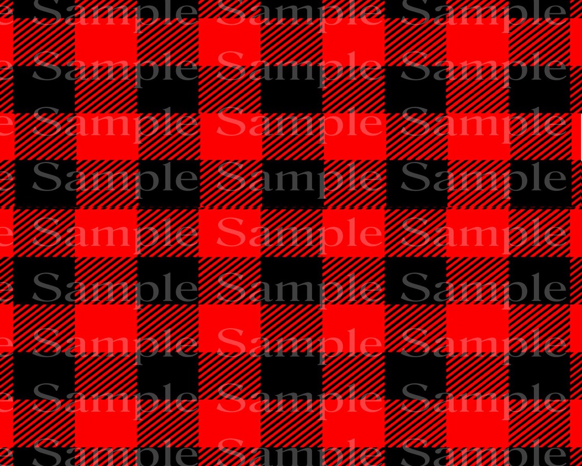 Black & Red Plaid Birthday 2D Fondant Edible Cake and - Etsy