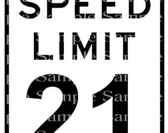 Speed Limit Cake Topper - Etsy