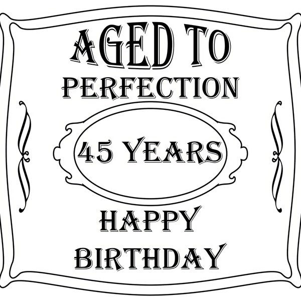 45th Birthday Cake Etsy
