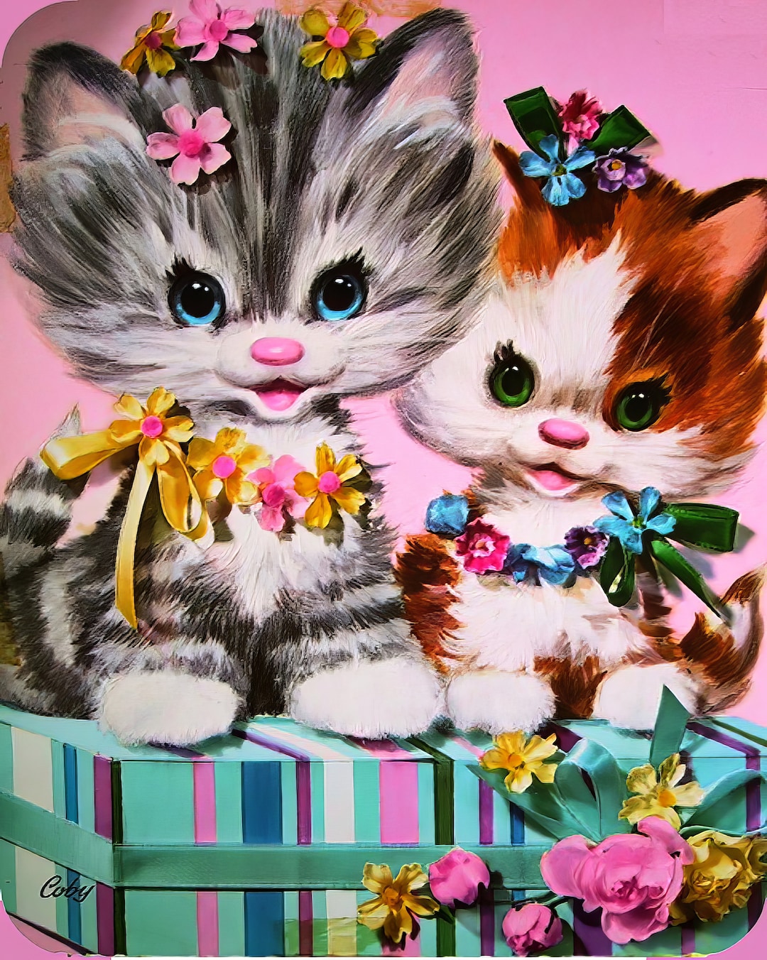 Cat- Kittens ~ Edible 2D Fondant Birthday Cake/cupcake Topper ~ D3561 ...