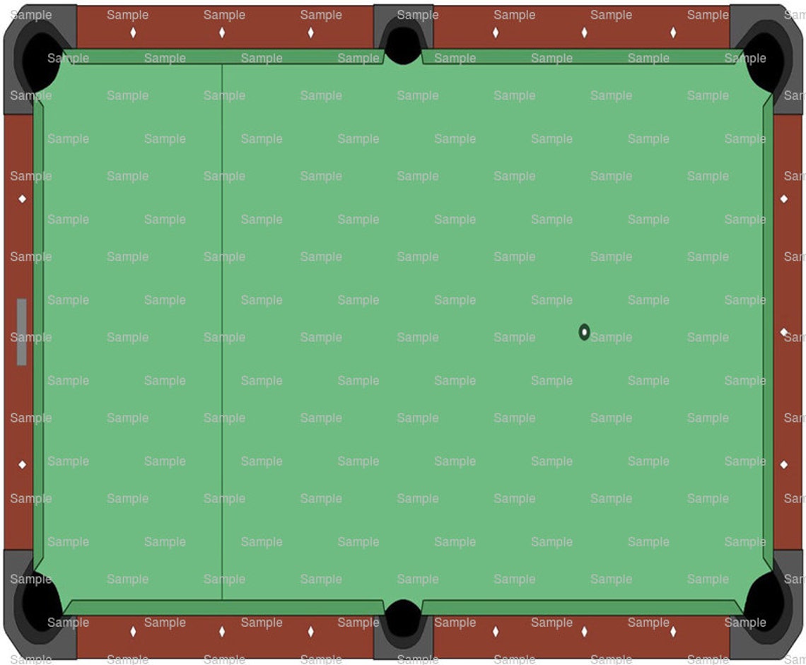 Billiards Pool Table Birthday Edible 2D Fondant Birthday - Etsy