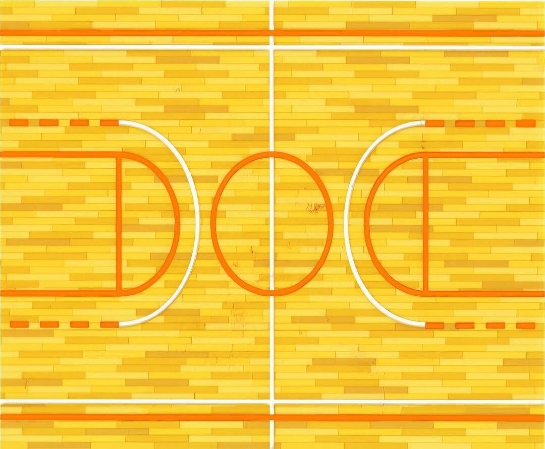 Basketball Court Birthday - 2D Fondant Edible Cake and Cupcake Topper ...