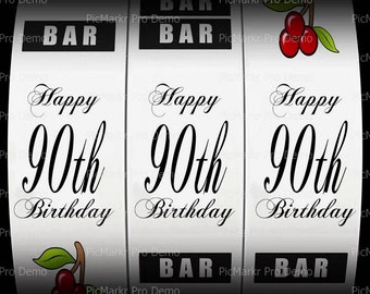 80th Birthday Las Vegas Casino Slot Machine Edible 2D | Etsy