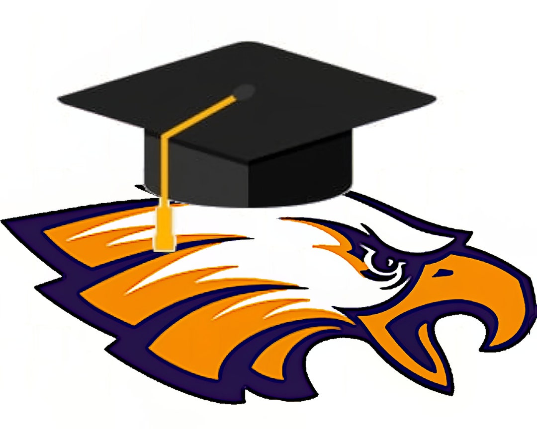 Eagle Mascot Graduation ~ Edible 2D Fondant Birthday Cake/cupcake ...