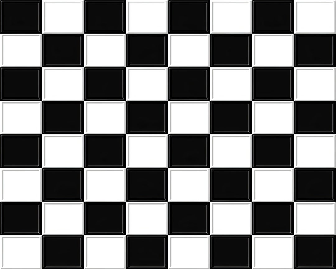 3D Black & White Checkerboard Birthday ~ Edible 2D Fondant Birthday ...