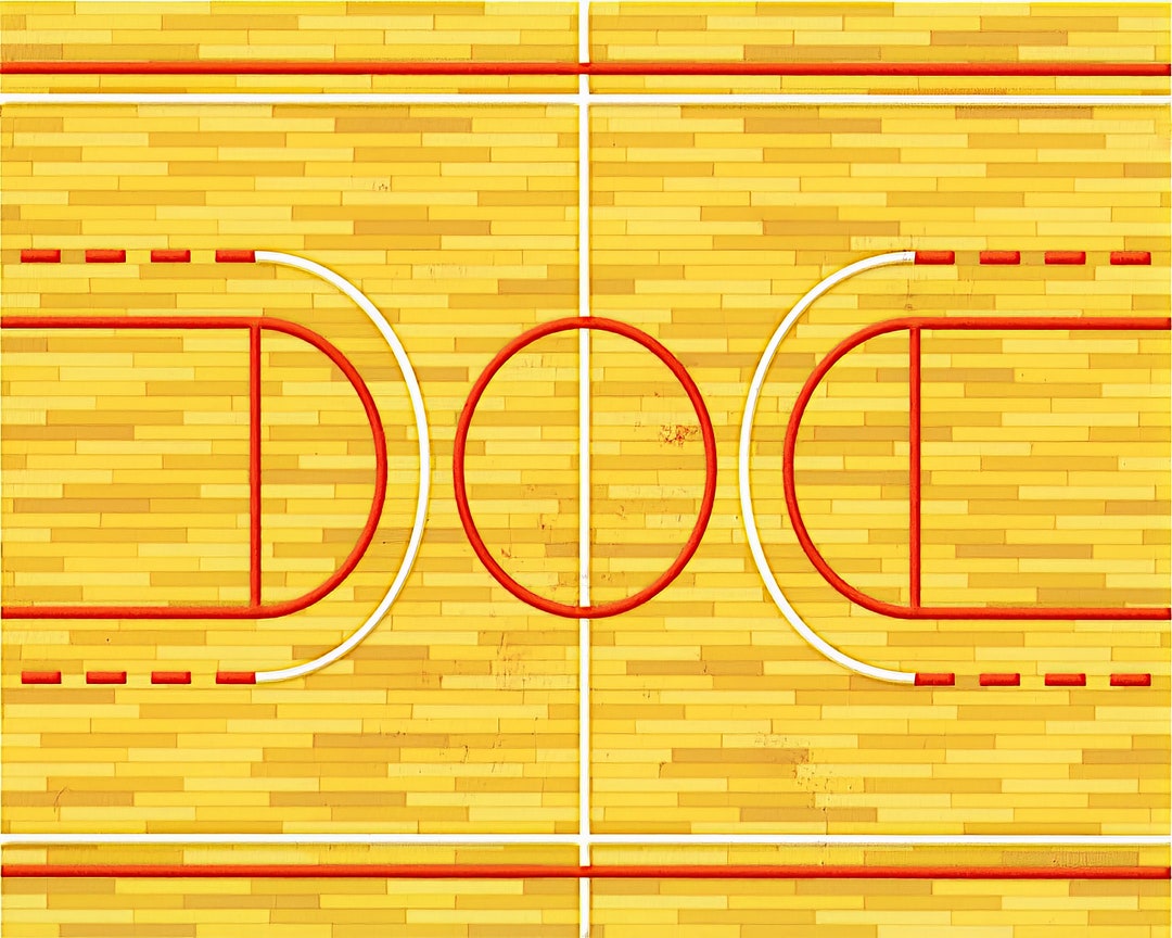 Basketball Court ~ Edible 2D Fondant Birthday Cake/cupcake Topper ...