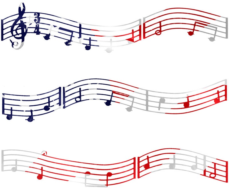 Patriotic Music Band Notes - Birthday Background - Side Strips ~ Edible ...