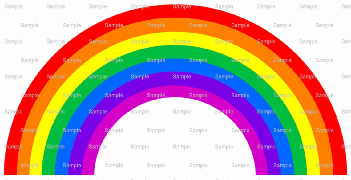 Rainbow Birthday Topper Edible 2D Fondant Birthday - Etsy