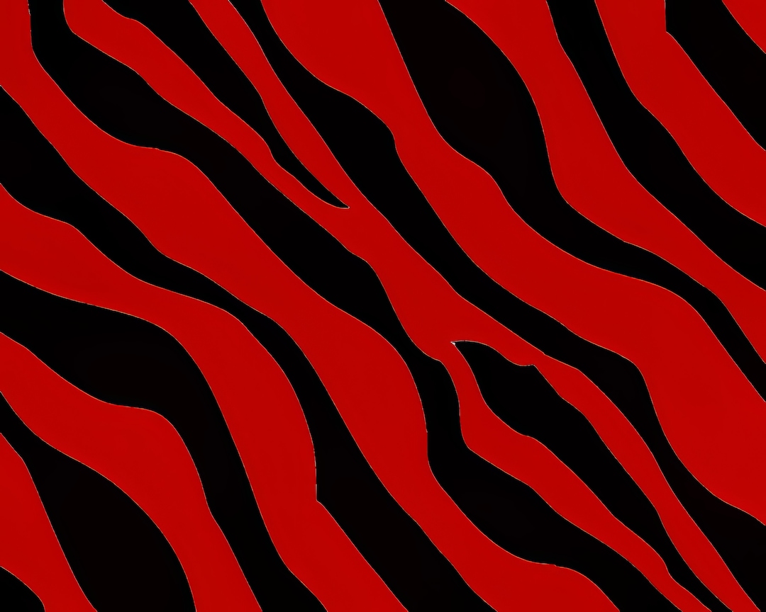 Black & Red Zebra Print Birthday ~ Edible 2D Fondant Birthday Cake ...