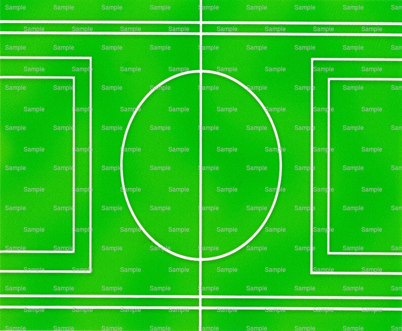 Soccer Field Edible 2D Fondant Birthday Cake/cupcake Topper | Etsy
