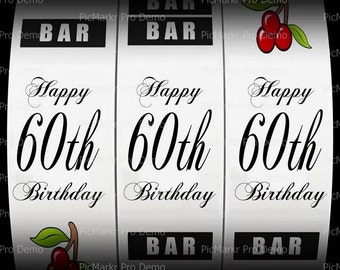 80th Birthday Las Vegas Casino Slot Machine Edible 2D | Etsy