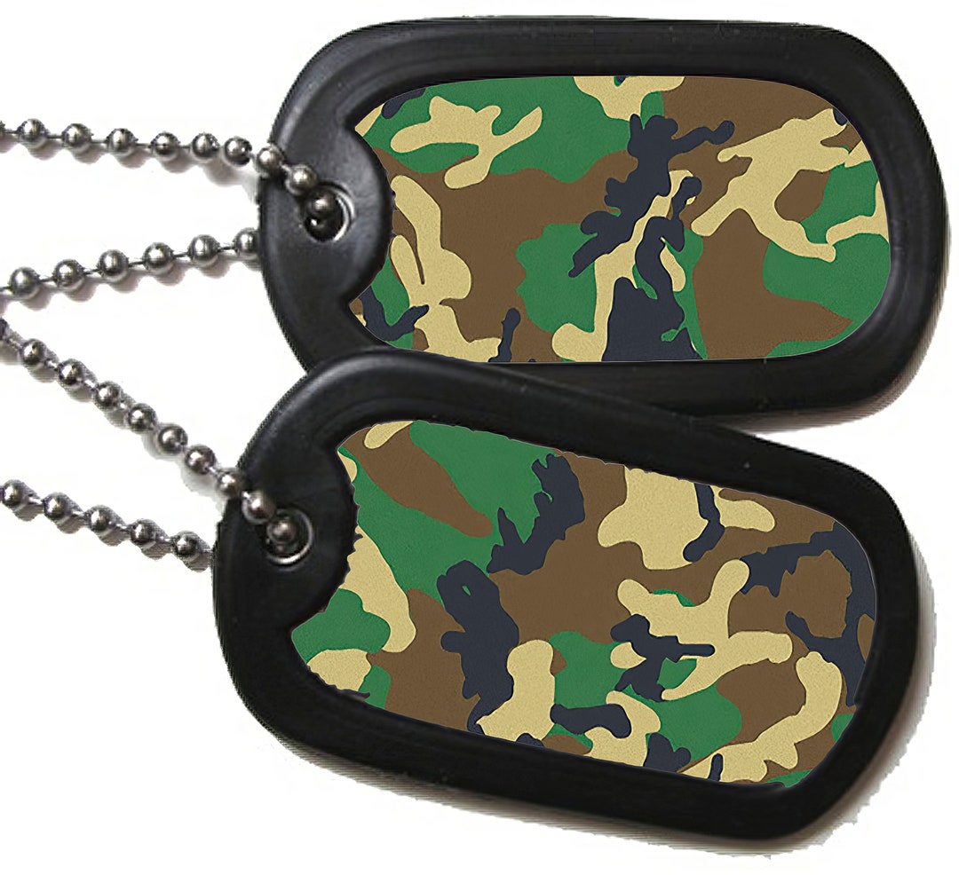 Military Camo Dog Tags Birthday ~ Edible 2D Fondant Birthday Cake ...