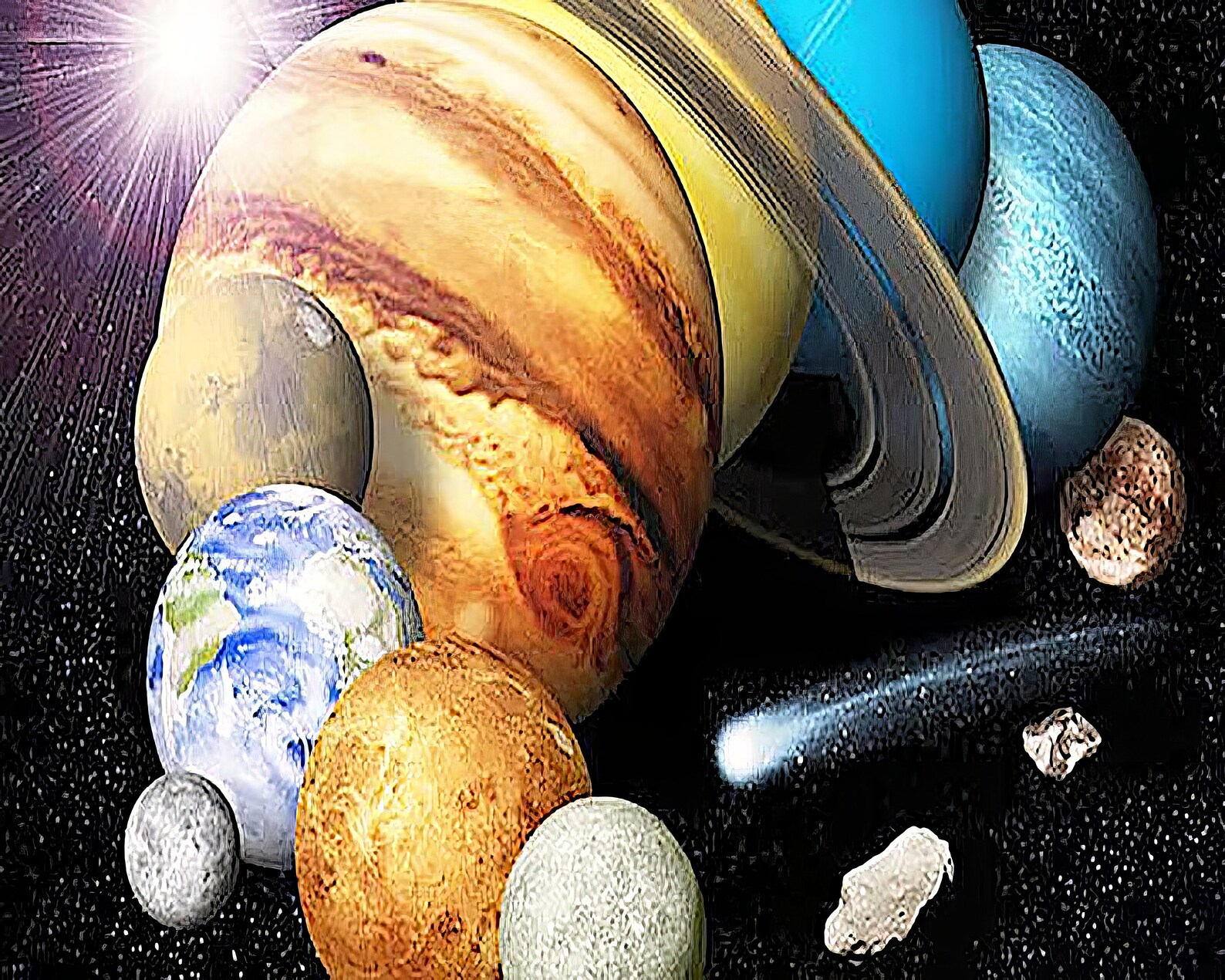 Solar System ~ Edible 2D Fondant Birthday Cake/cupcake Topper ~ D9506 ...