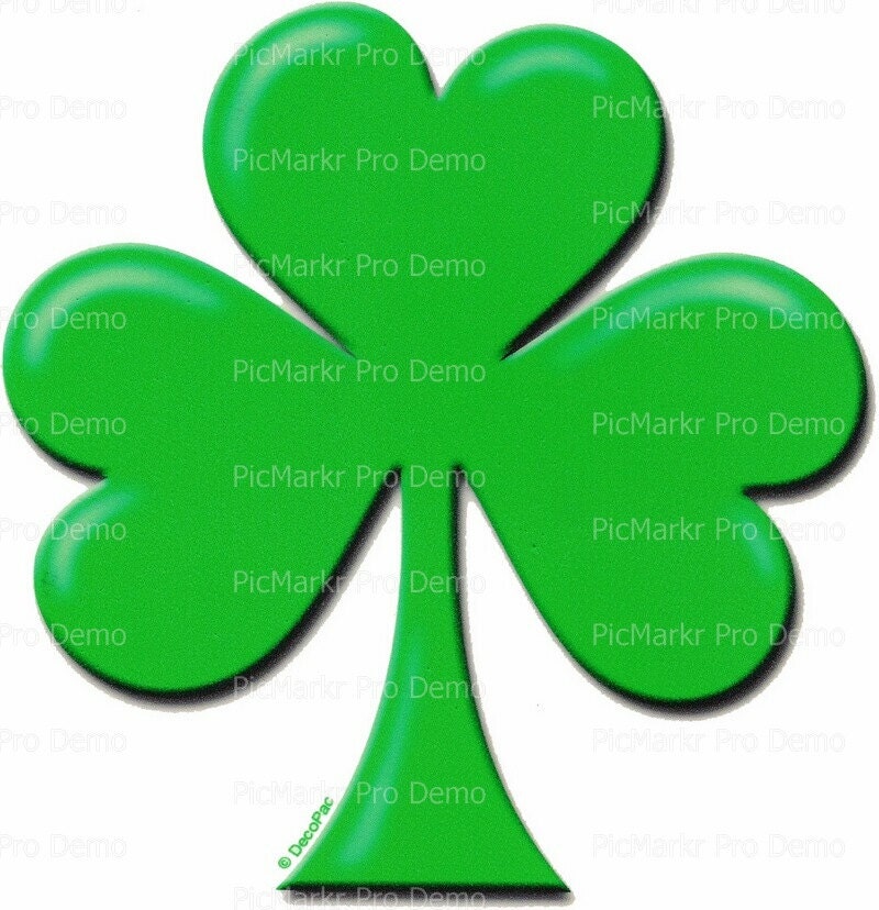 St. Patrick's Day Clover ~ Edible 2D Fondant Birthday Cake/Cupcake ...