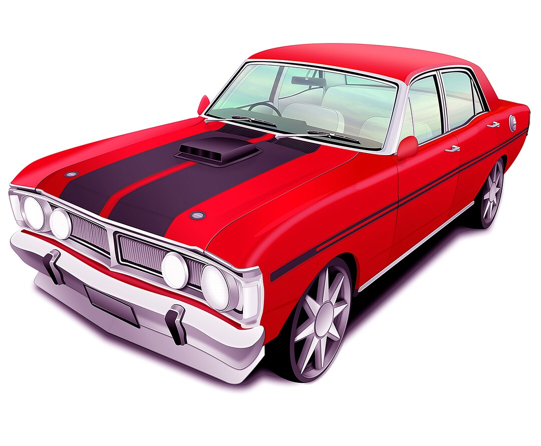 Classic Car Hot Rod ~ Edible 2D Fondant Birthday Cake/cupcake Topper ...