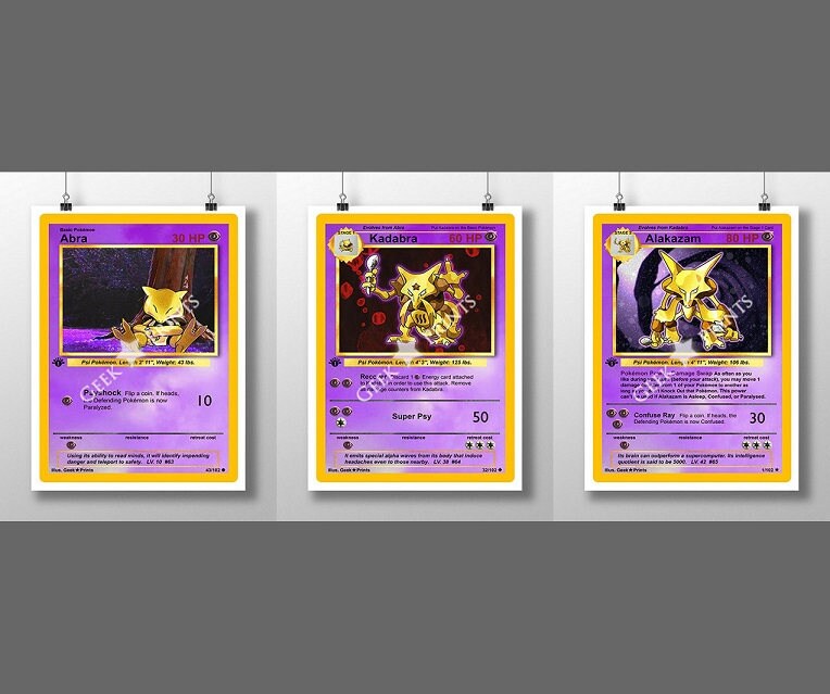 Pokemon 3 Evolution Print Set A4 or A5 PRINTS CHOOSE | Etsy