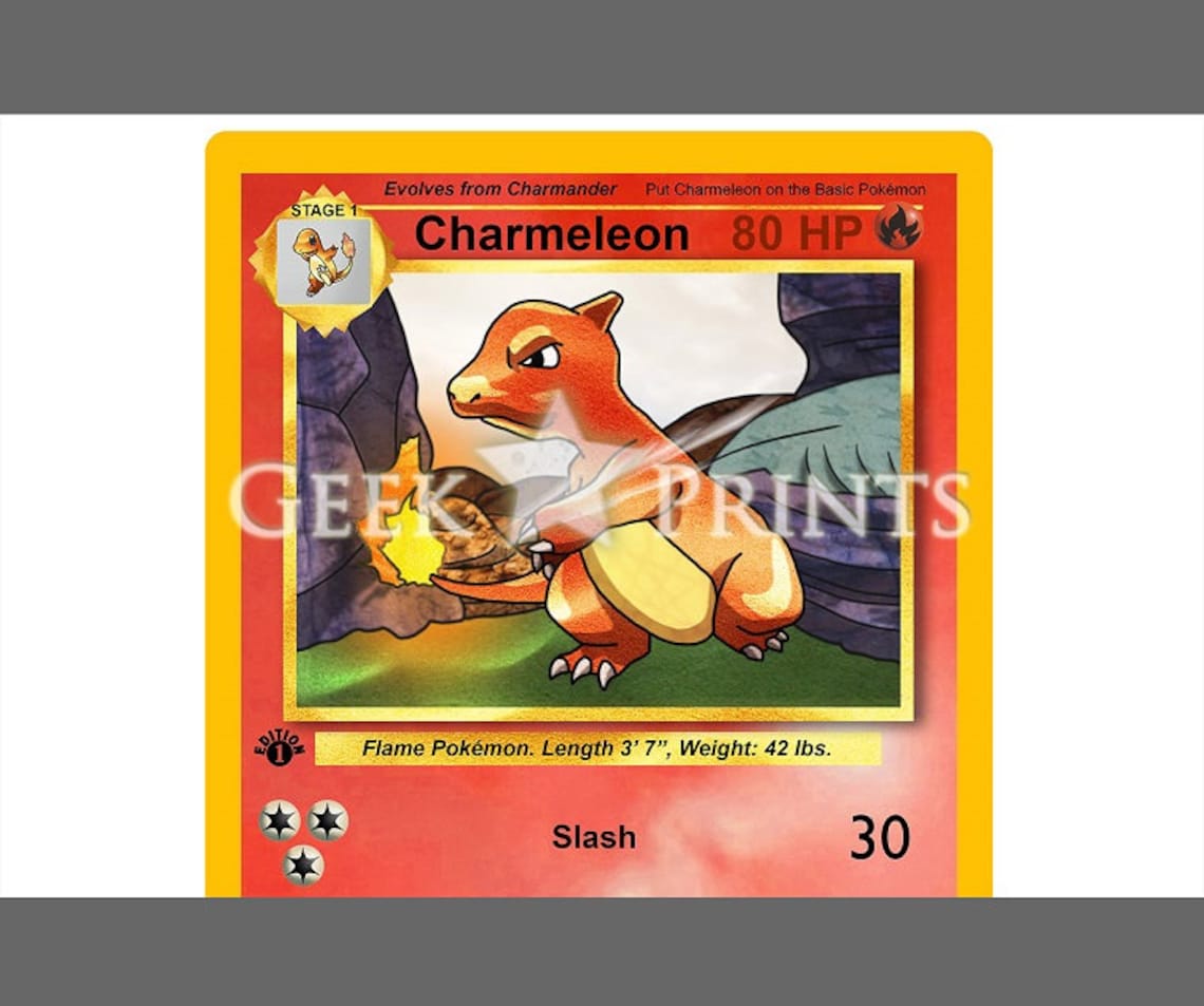 Pokemon Base Set 1 *charmander* *charmeleon* *charizard* Cards A4 or A5 ...